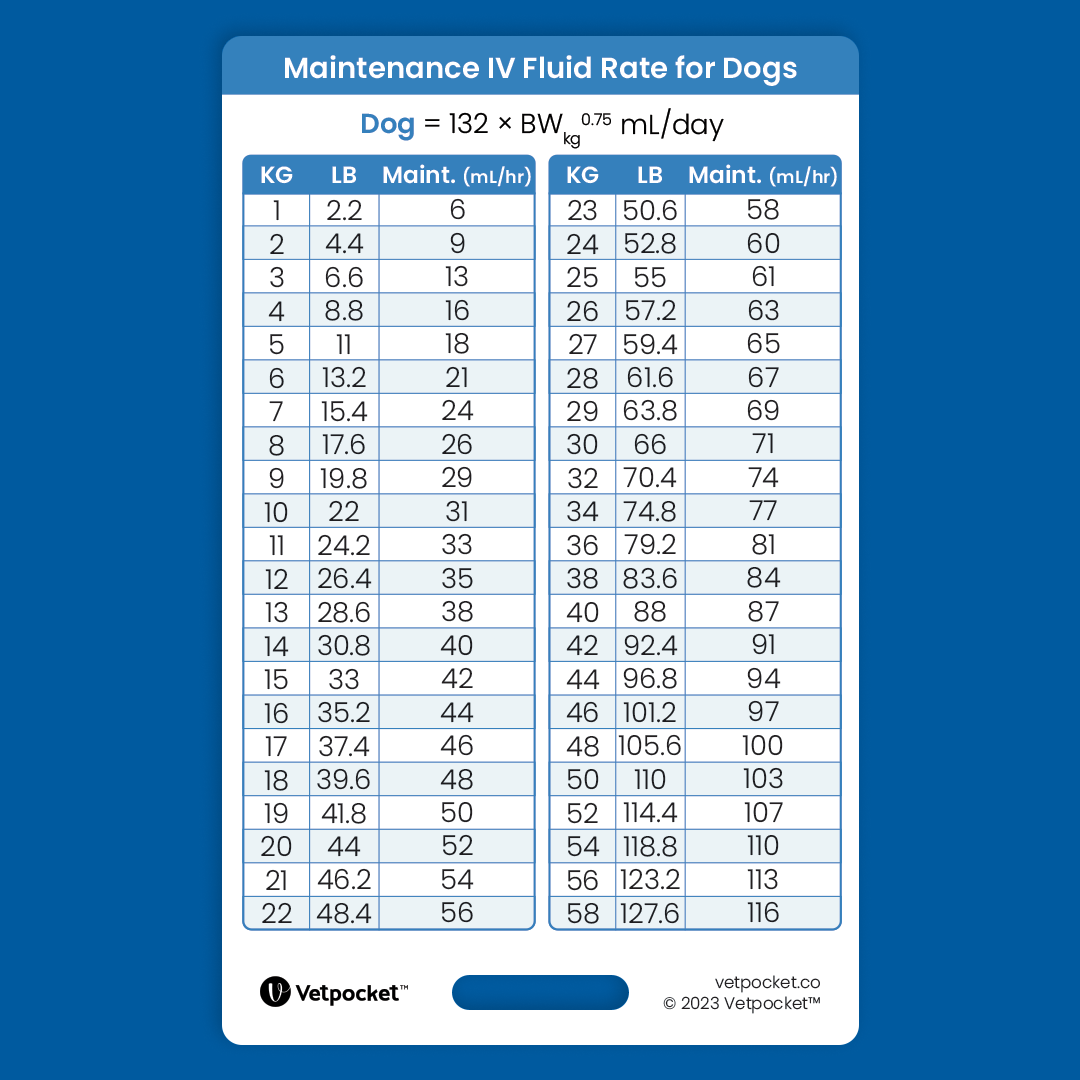 Maintenance IV Fluid Rate Vetpocket maintenance-iv-fluid-rate-vetpocket